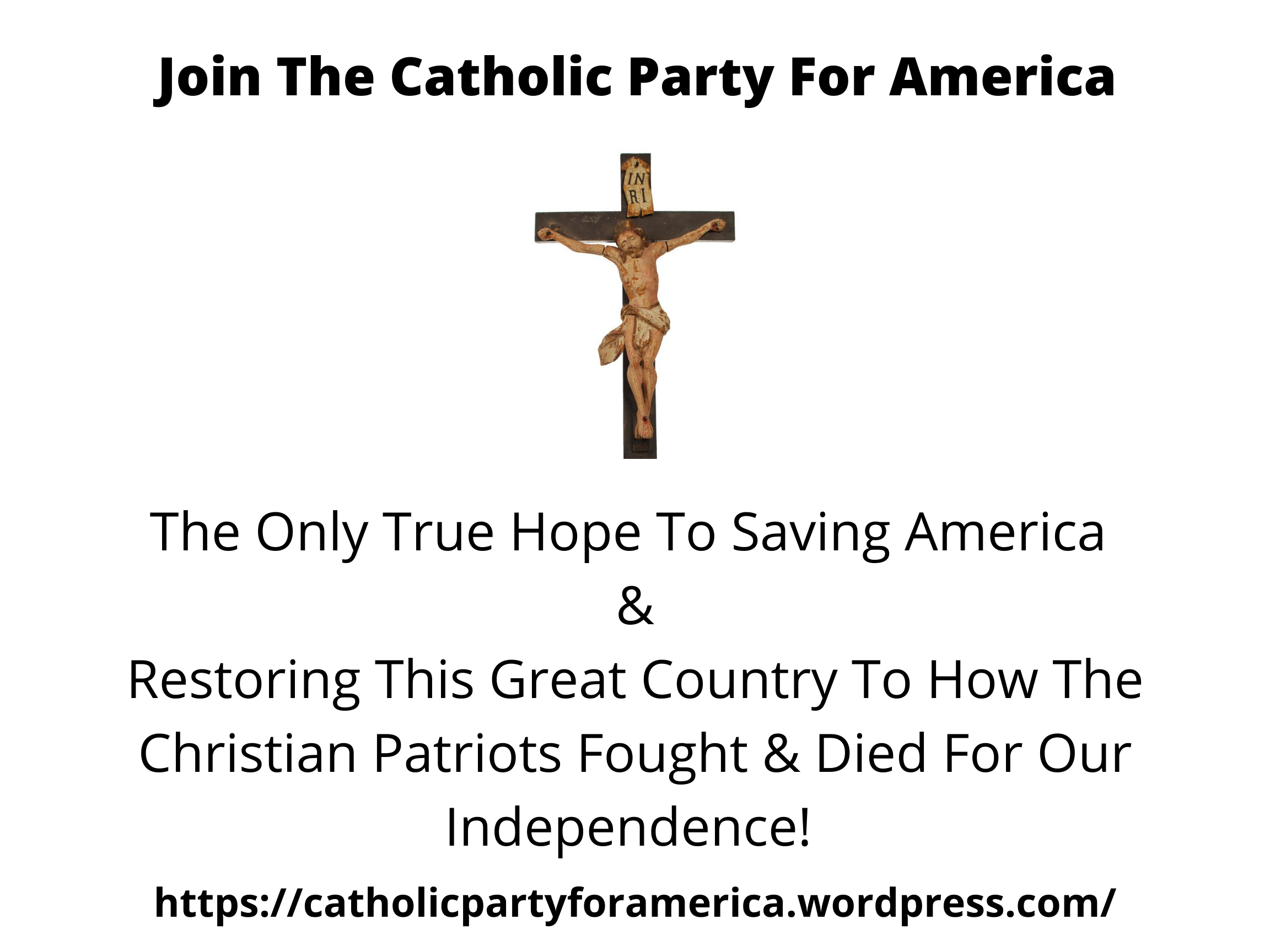 Campaign Posters – Catholic Party For America®